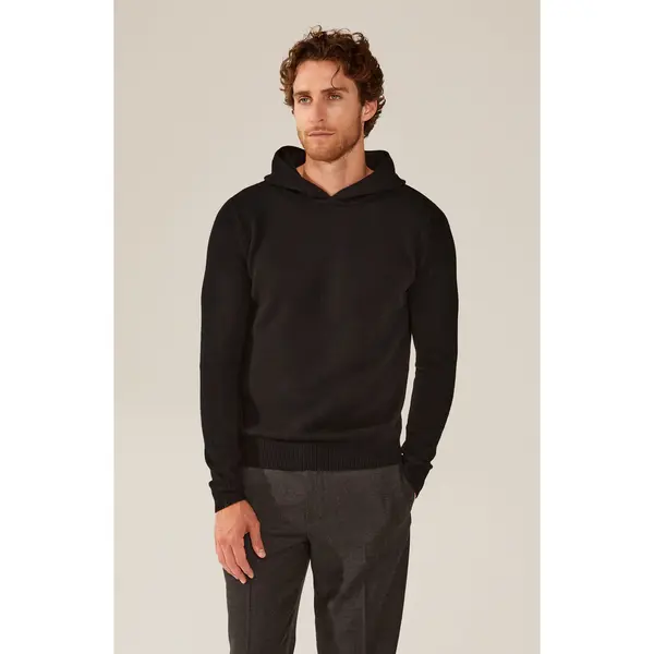 ITALIC Jasper Cashmere Hoodie - Black
