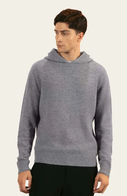 ITALIC Jasper Cashmere Hoodie - Heather Gray