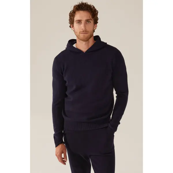 ITALIC Jasper Cashmere Hoodie - Navy