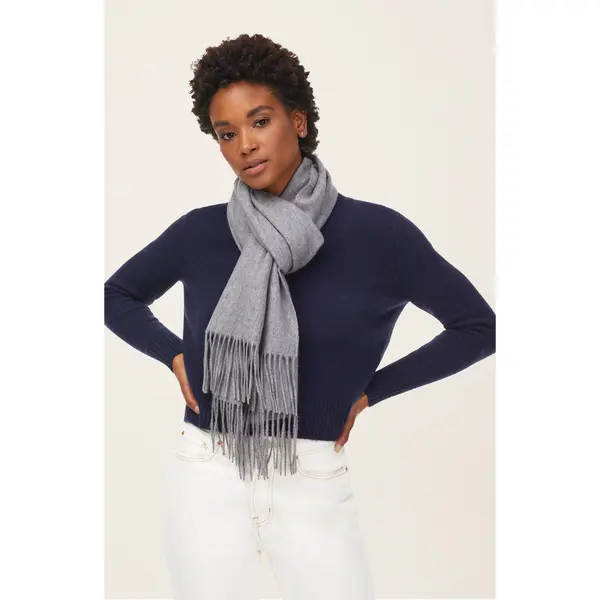 ITALIC Casey Cashmere Scarf - Heather Grey