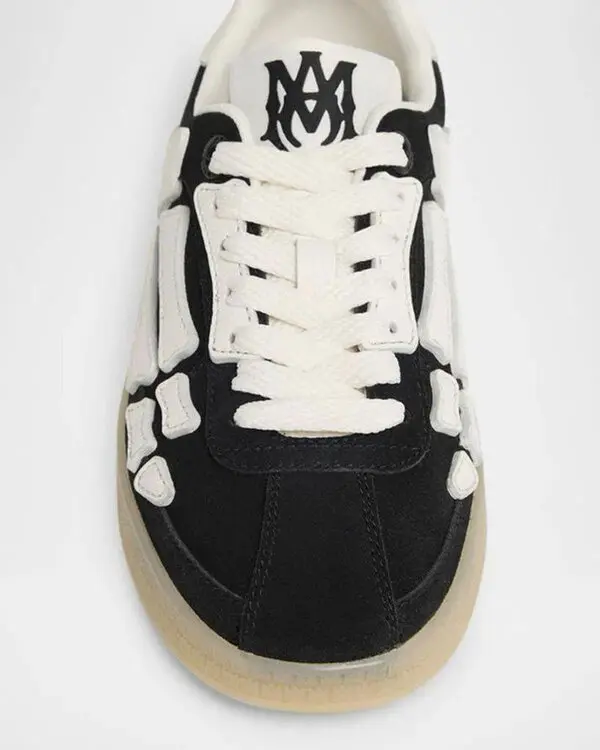 Amiri Pacific Bones Leather Sneakers - Black
