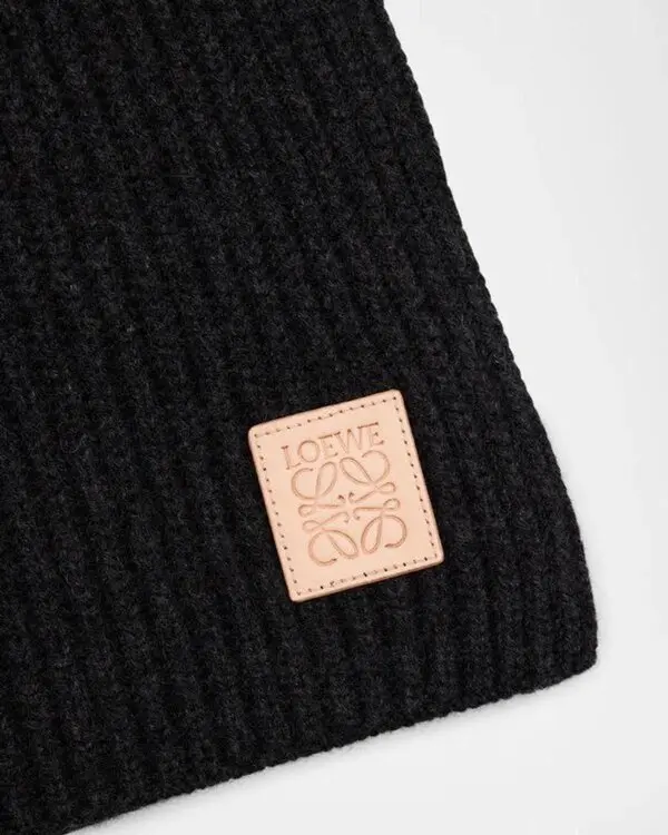 Loewe Cashmere-blend Knitted Scard - Black