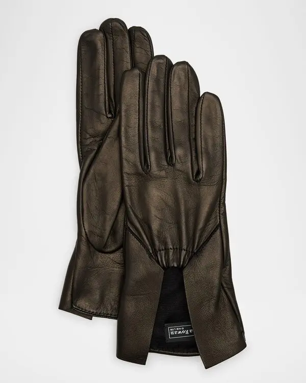 PAULA ROWAN Marine Leather Gloves - Black