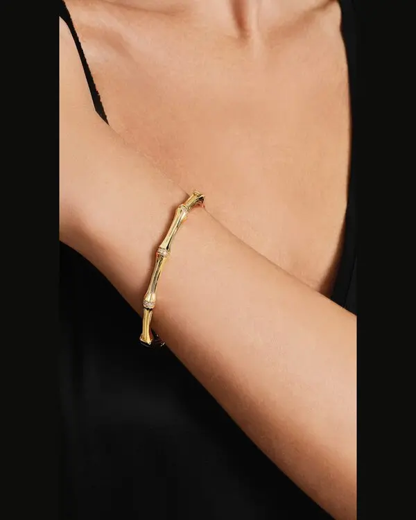 ANABEL ARAM JEWELRY Bamboo Hinged Bangle