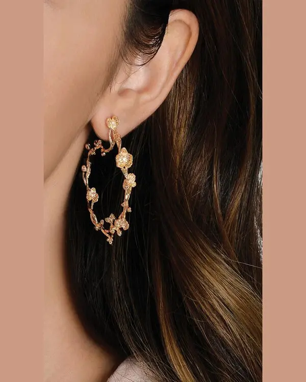 ANABEL ARAM JEWELRY Orchid Hoop Earrings