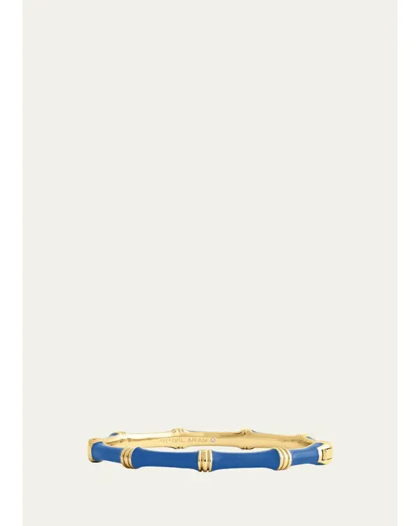 ANABEL ARAM JEWELRY Bamboo Enameled Bangle - Blue
