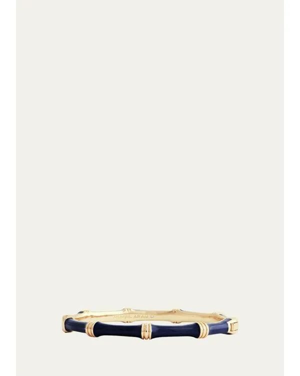 ANABEL ARAM JEWELRY Bamboo Enameled Bangle - Dkblue