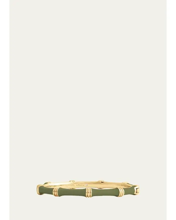 ANABEL ARAM JEWELRY Bamboo Enameled Bangle - Green