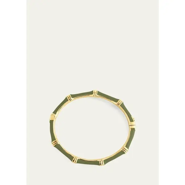 ANABEL ARAM JEWELRY Bamboo Enameled Bangle - Green