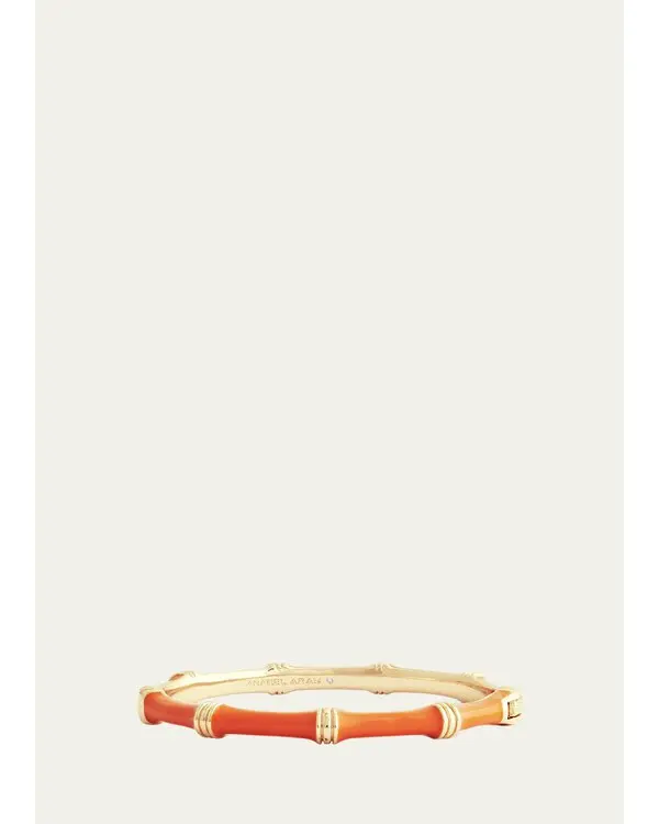 ANABEL ARAM JEWELRY Bamboo Enameled Bangle - Orange