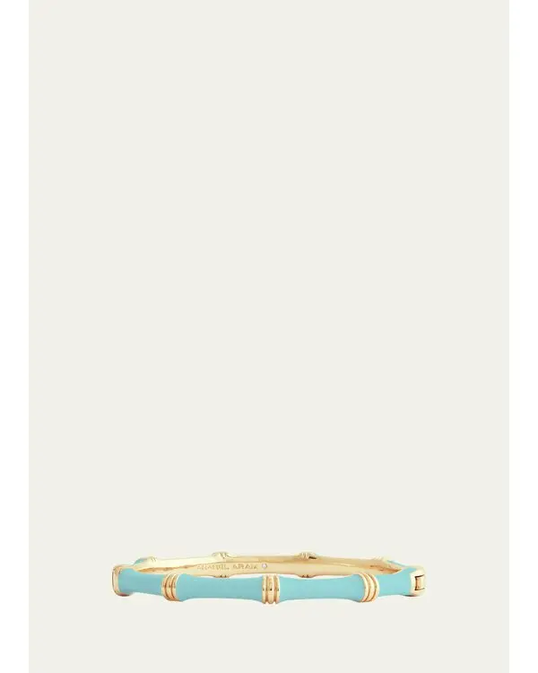 ANABEL ARAM JEWELRY Bamboo Enameled Bangle - Turquoise