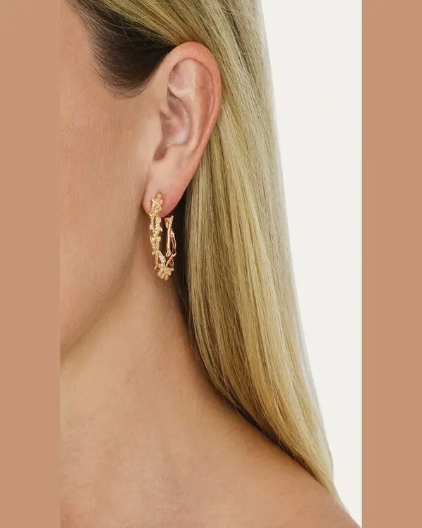 ANABEL ARAM JEWELRY Crystal Hoop Earrings
