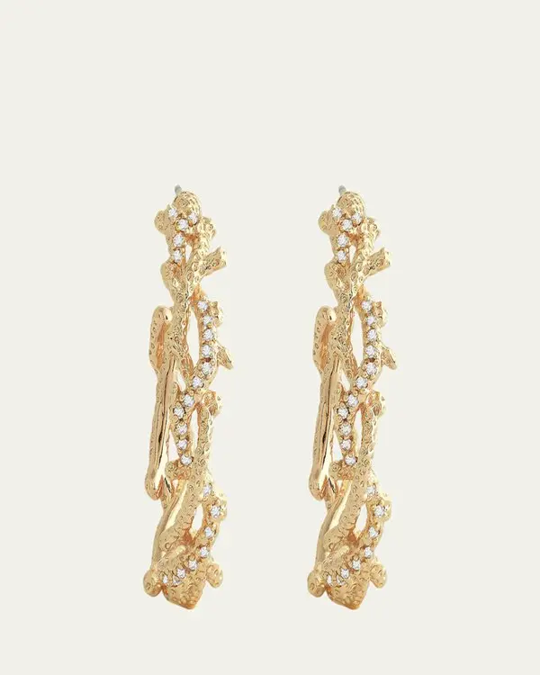 ANABEL ARAM JEWELRY Crystal Hoop Earrings