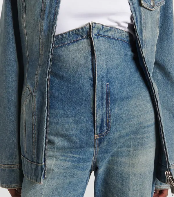 Alexander McQueen Faded High-rise Bootcut Jeans