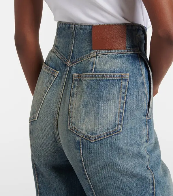Alexander McQueen Faded High-rise Bootcut Jeans