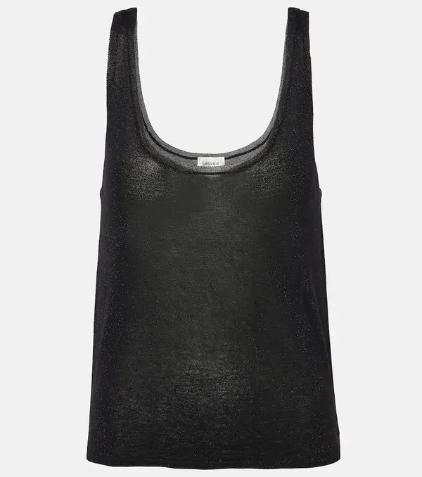 Saint Laurent Lamé Top - Black