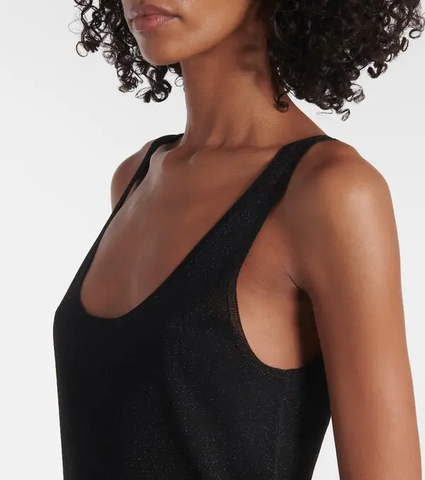 Saint Laurent Lamé Top - Black