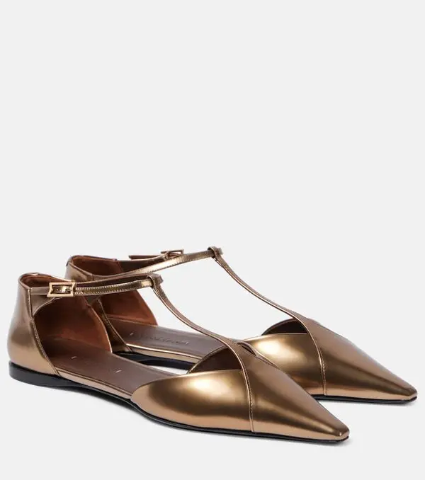 Max Mara Leather Ballet Flats