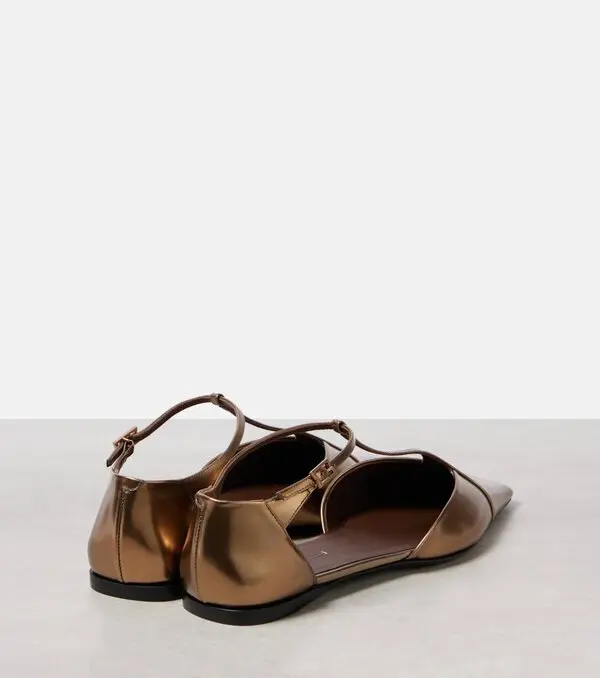 Max Mara Leather Ballet Flats