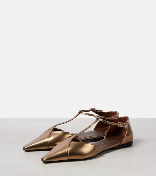 Max Mara Leather Ballet Flats