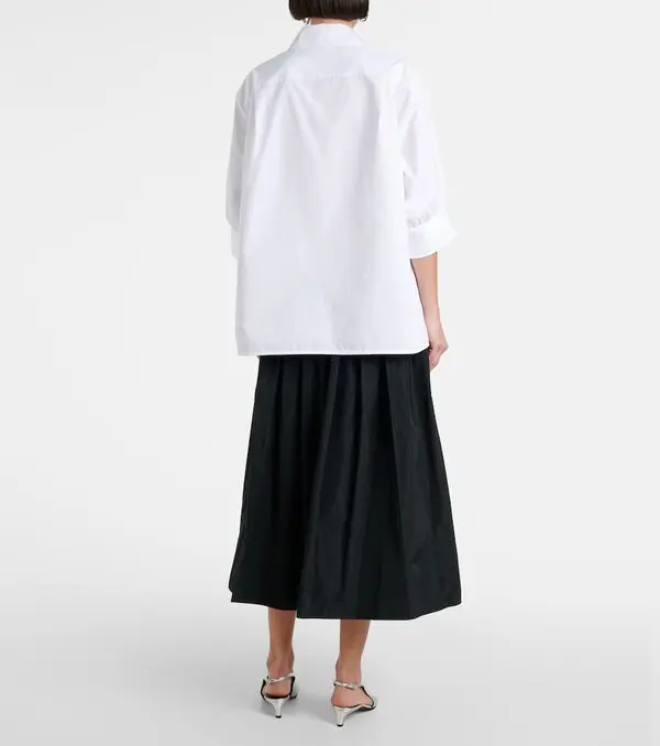 JIL SANDER Boxy Cotton Shirt - White