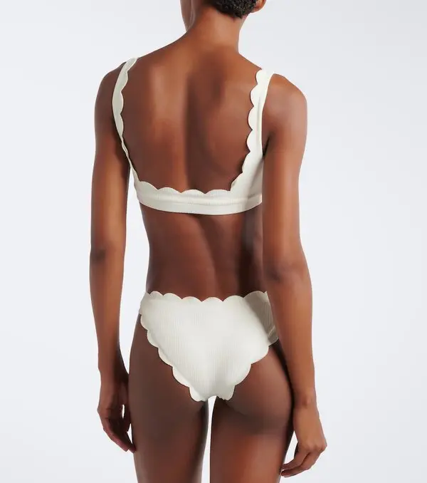 Marysia Mini Palm Springs Scalloped Bikini Top - White