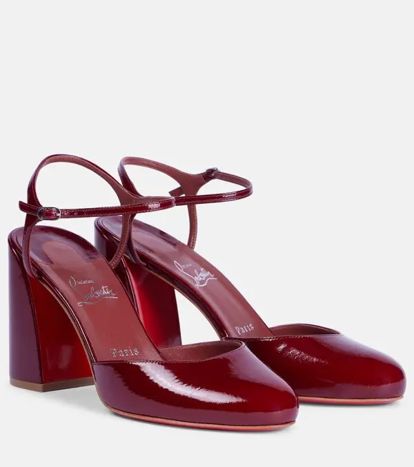 CHRISTIAN LOUBOUTIN Jane Patent Leather Pumps - Red