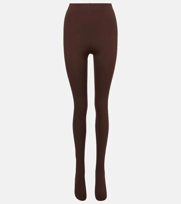 Wardrobe.NYC Evening Opaque Tights - Brown