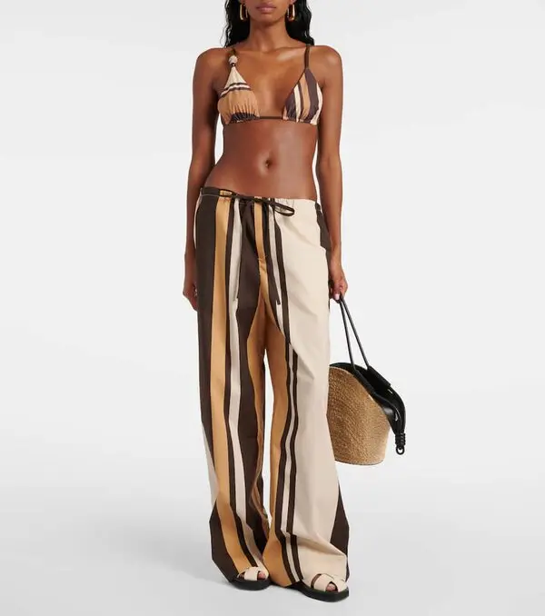 SIR THE LABEL Sir Savanna Striped Wide-leg Pants