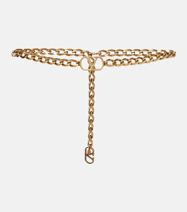 Valentino Garavani Vlogo Signature Chain Belt - Gold