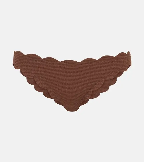 Marysia Antibes Scalloped Bikini Bottom - Brown