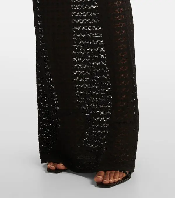Saint Laurent Pointelle Maxi Dress