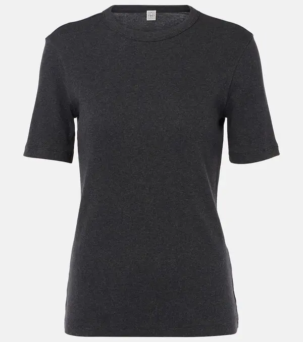 TOTEME Ribbed-knit Cotton-blend Top