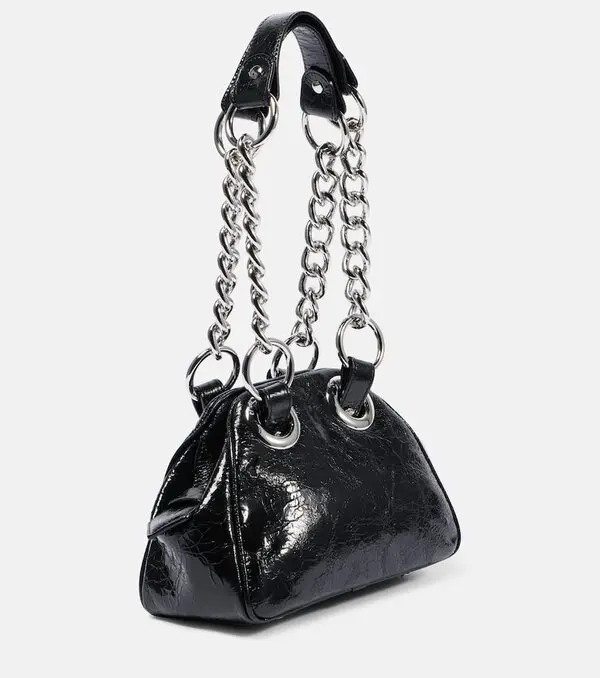 Vivienne Westwood Archive Chain Small Shoulder Bag In Black - 20