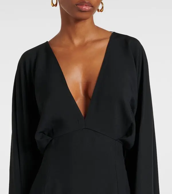 TALLER MARMO Magnifique Fringed Crêpe Gown