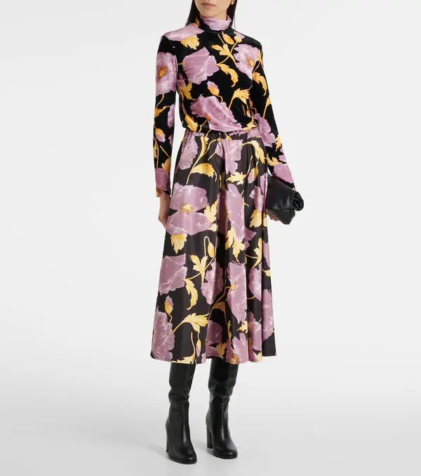 La DoubleJ Floral Midi Skirt - Multicoloured