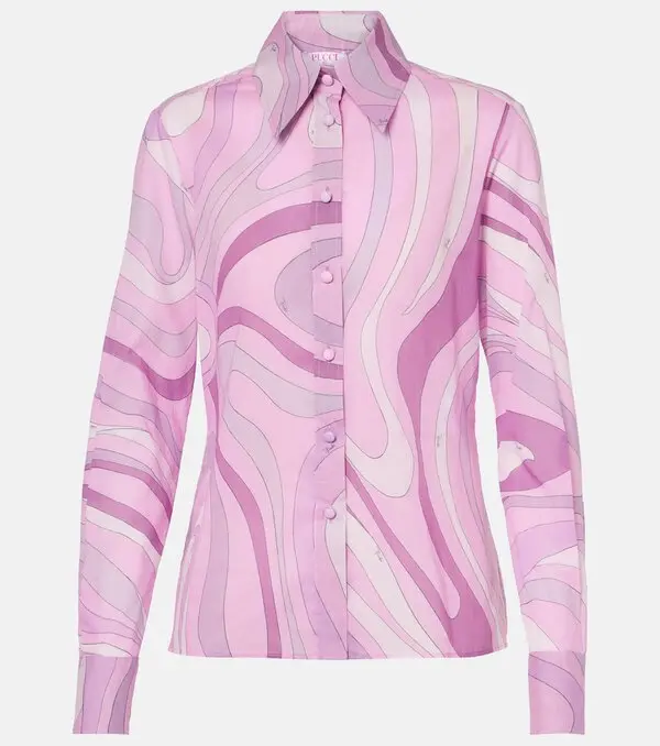Emilio Pucci Orchidee Cotton Muslin Shirt - Pink