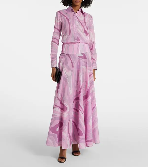 Emilio Pucci Orchidee Cotton Muslin Shirt - Pink