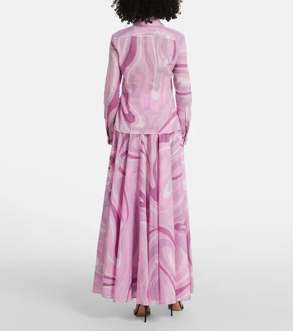 Emilio Pucci Orchidee Cotton Muslin Shirt - Pink