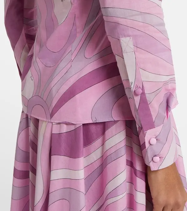 Emilio Pucci Orchidee Cotton Muslin Shirt - Pink