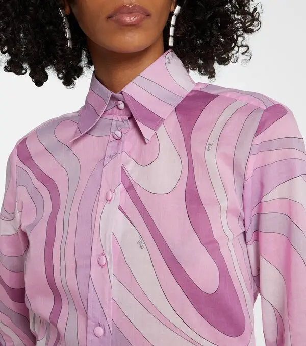 Emilio Pucci Orchidee Cotton Muslin Shirt - Pink