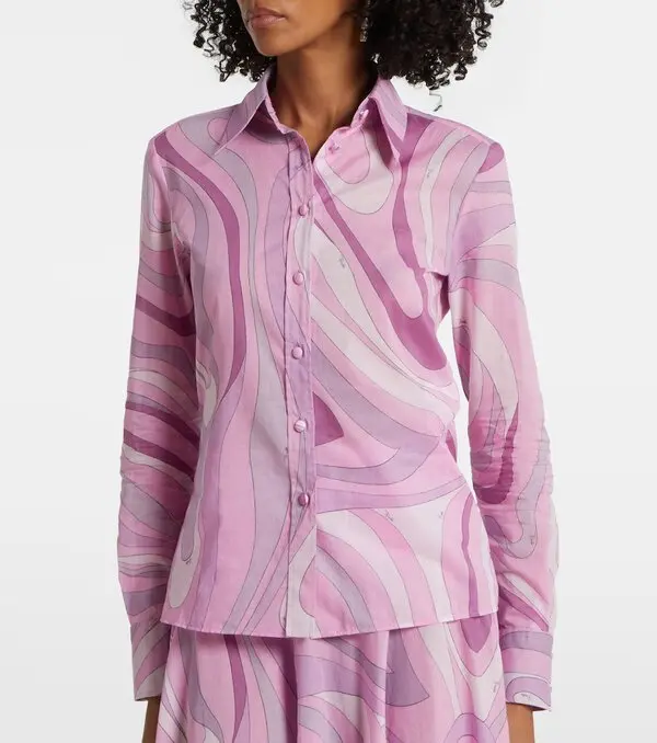Emilio Pucci Orchidee Cotton Muslin Shirt - Pink