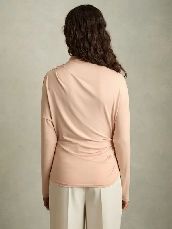 REISS Daisy Draped Jersey Top