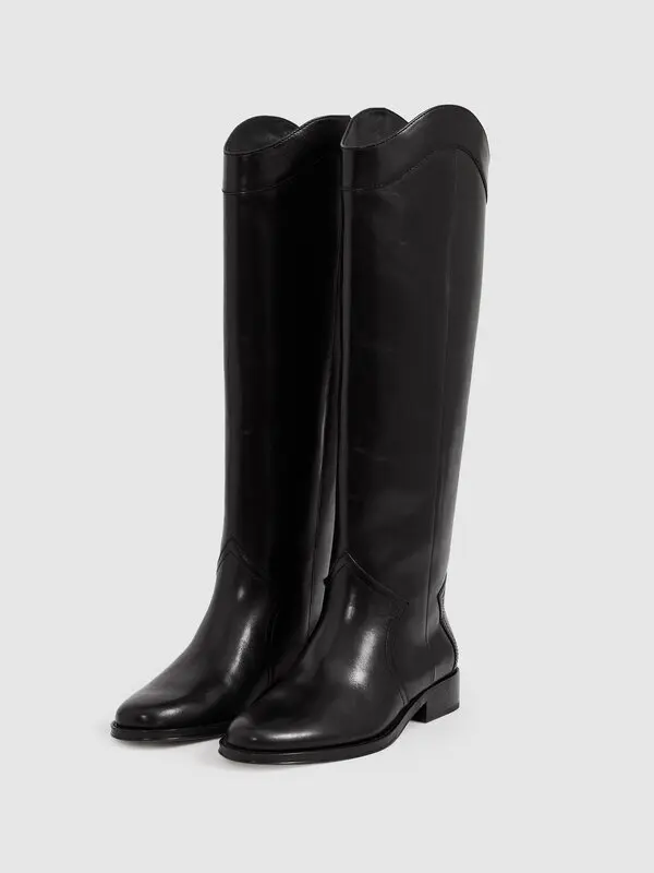 Paige Raina Leather Knee-high Riding Boots