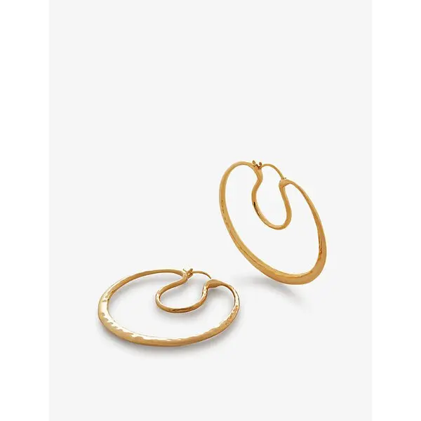 Monica Vinader Flow Large Hoop Earrings - Yellow Gold