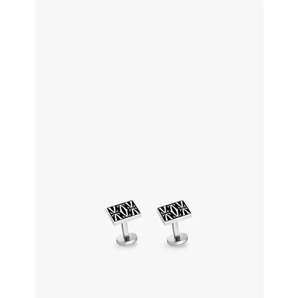 CARTIER C De Sterling-silver Cufflinks - Silver And Black