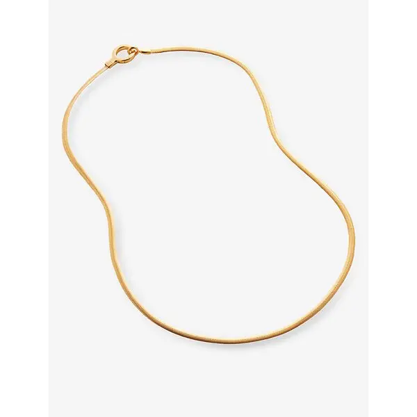 Monica Vinader Snake Chain 18ct Gold-vermeil Sterling-silver Necklace 50cm - Yellow Gold