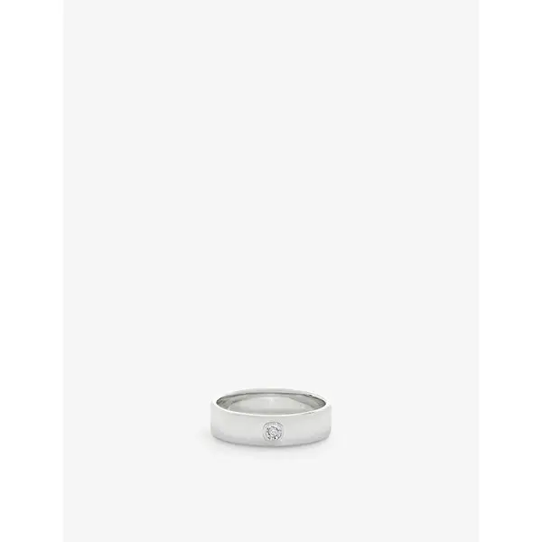 Monica Vinader Essential Diamond Ring - Sterling Silver