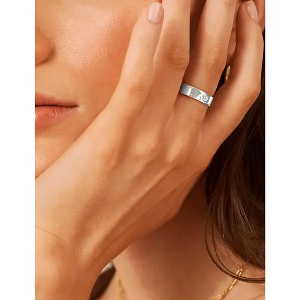 Monica Vinader Essential Recycled Sterling-silver And 0.015ct Diamond Ring