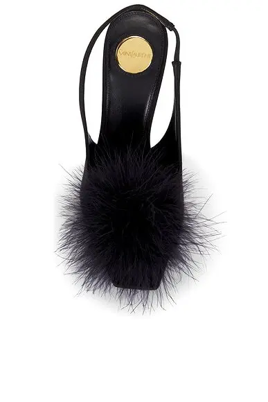 Saint Laurent Lydia Slingback Sandal - Nero